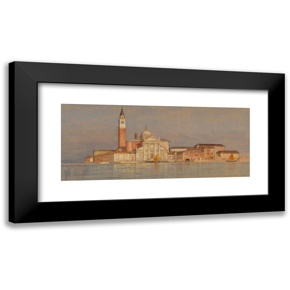 Samuel Colman 24x12 Black Modern Framed Museum Art Print Titled - Santa ...