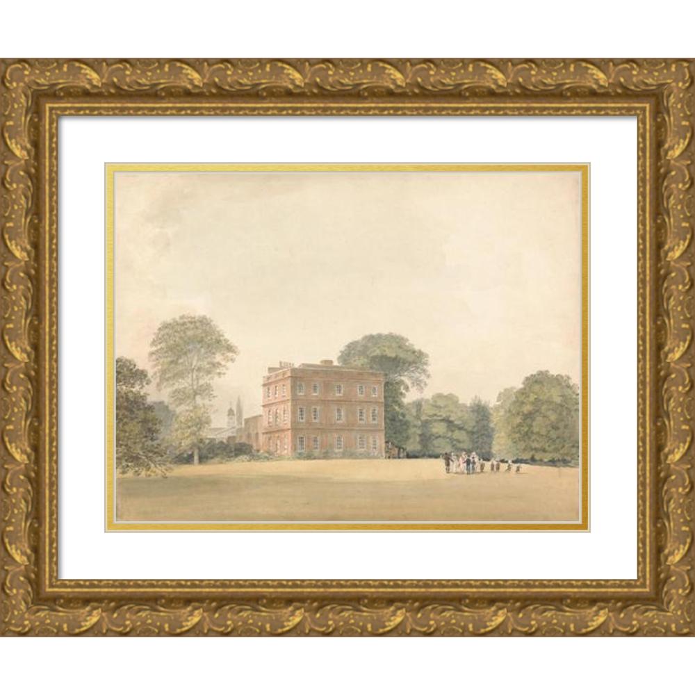 Samuel Davis 18x14 Gold Ornate Wood Frame and Double Matted Museum Art ...