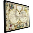 Samuel Dunn "Mappe-Monde Carte Universelle De La Terre Dressee" Floater-Framed Gallery-Wrapp ...