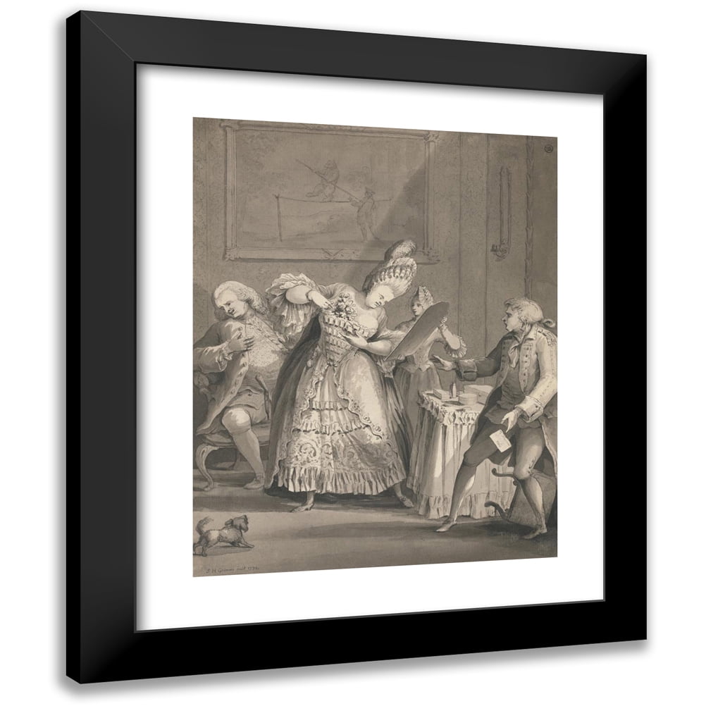 Samuel Hieronymus Grimm 15x18 Black Modern Framed Museum Art Print ...