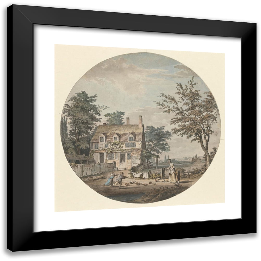 Samuel Hieronymus Grimm 20x20 Black Modern Framed Museum Art Print ...