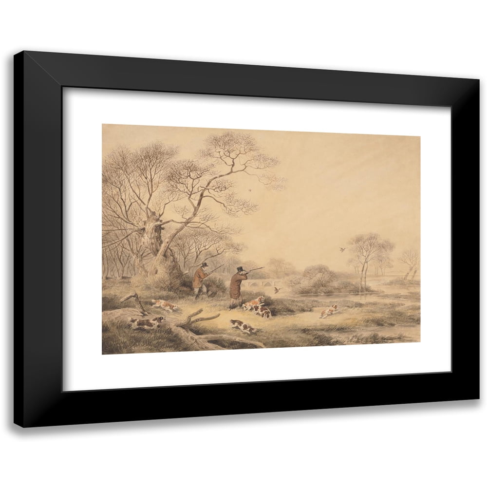 Samuel Howitt 18x14 Black Modern Framed Museum Art Print Titled - Snipe Shooting. - Walmart.com