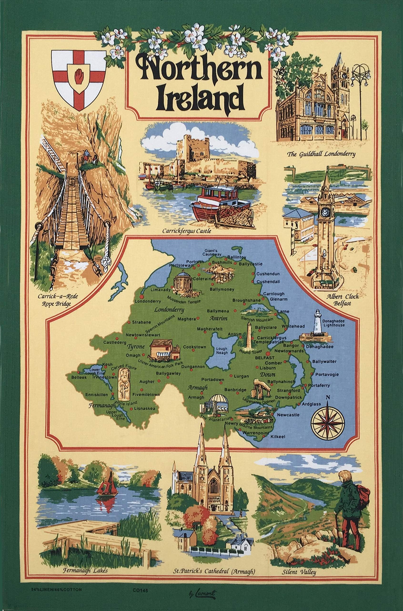 Samuel Lamont Northern Ireland Linen Union Tea Towel - Walmart.com