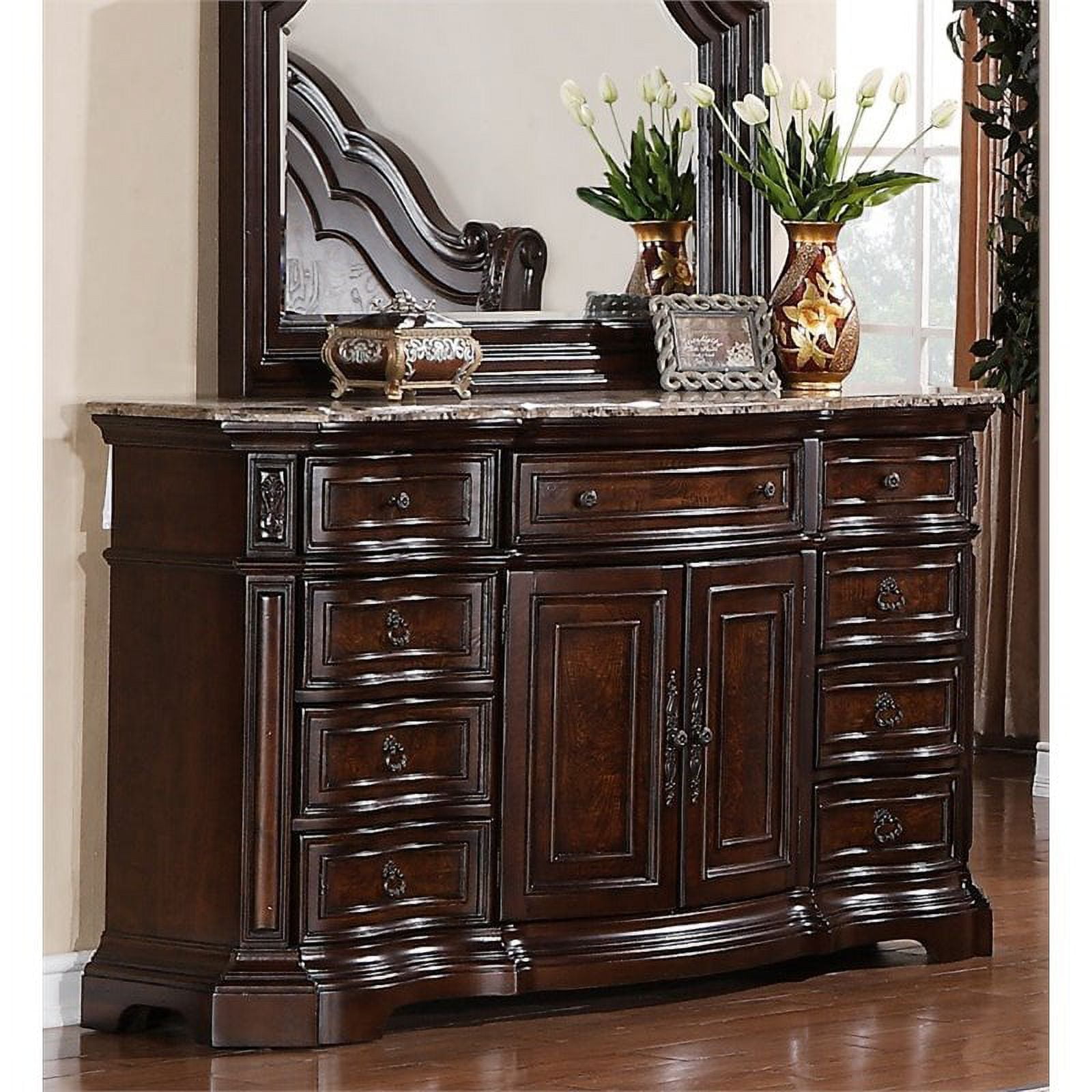 Samuel Lawrence Edington 9 Drawer Dresser in Brown - Walmart.com
