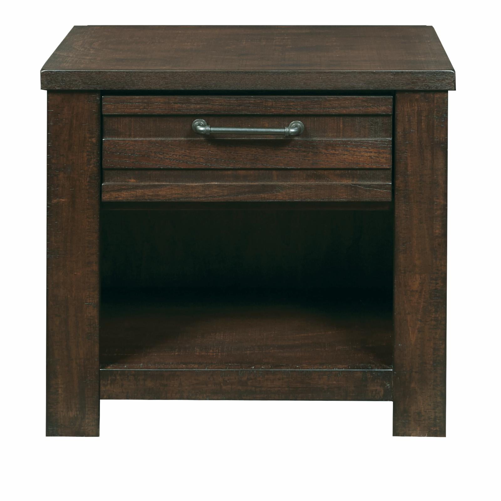 Samuel Lawrence Ruff Hewn Nightstand in Brown - Walmart.com