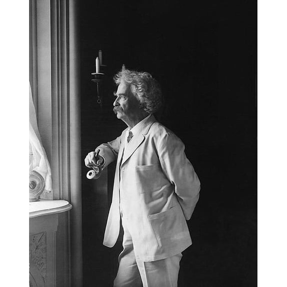 Samuel Mark Twain Clemens Portrait Style - A - 24x36 Inch Glossy ...
