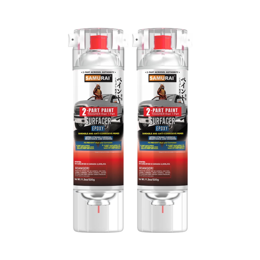 Samurai 2-Part Epoxy Primer for Car Surfacer Spray Paint (Primer Grey ...