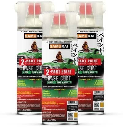 Samurai 2-Part Non-Isocyanate (NISO) Spray Paint Base Coat for Car - 11 ...