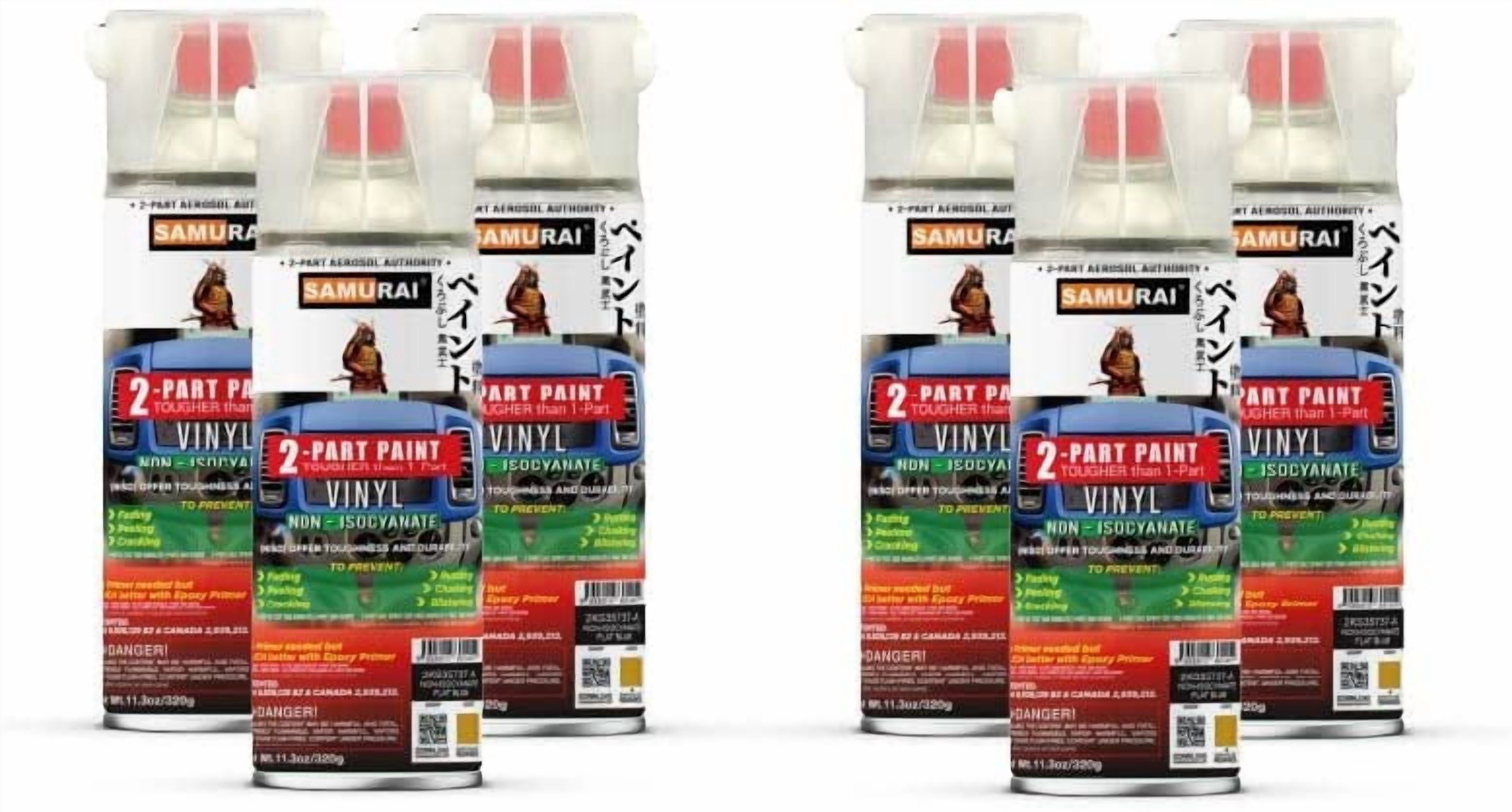 Samurai 2-Part Non-Isocyanate (NISO) Spray Paint for Car Vinyl - 11.3 ...