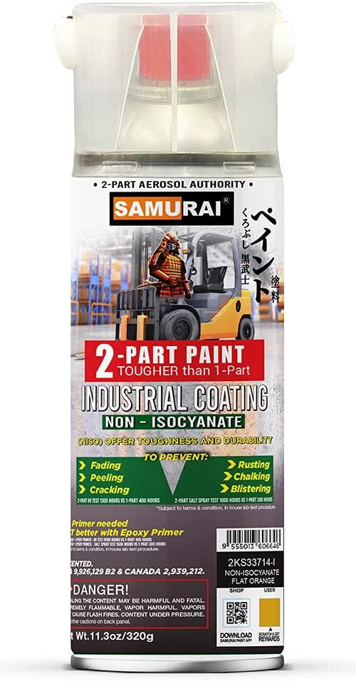 Samurai 2-Part Non-Isocyanate (NISO) Spray Paint for Industrial - 11.3 ...
