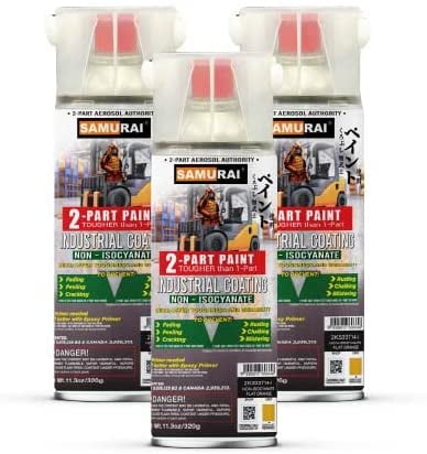 Samurai 2-Part Non-Isocyanate (NISO) Spray Paint for Industrial - 11.3 ...