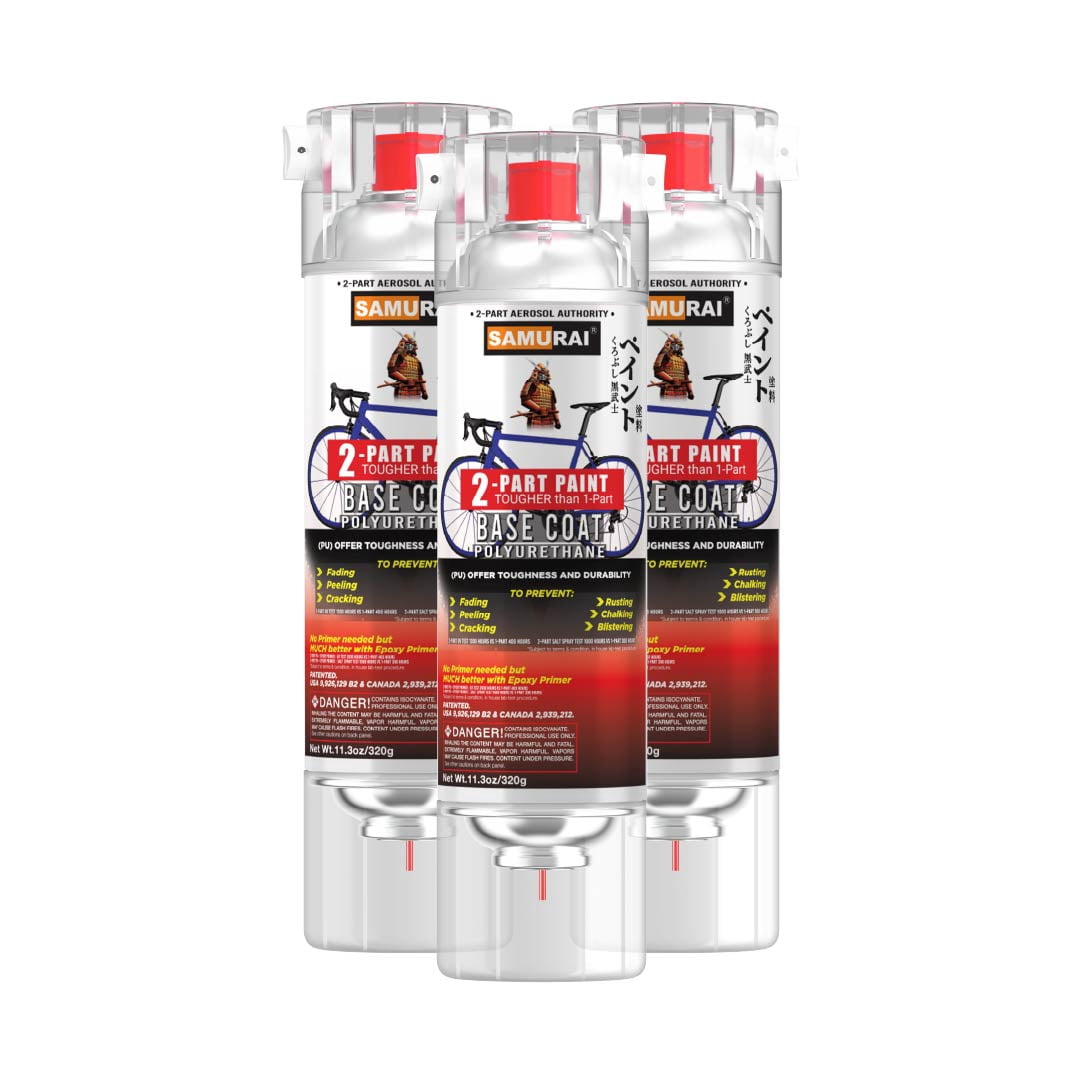 Samurai 2-Part Polyurethane Spray Paint Base Coat for Bike - 11.3 Ounce ...