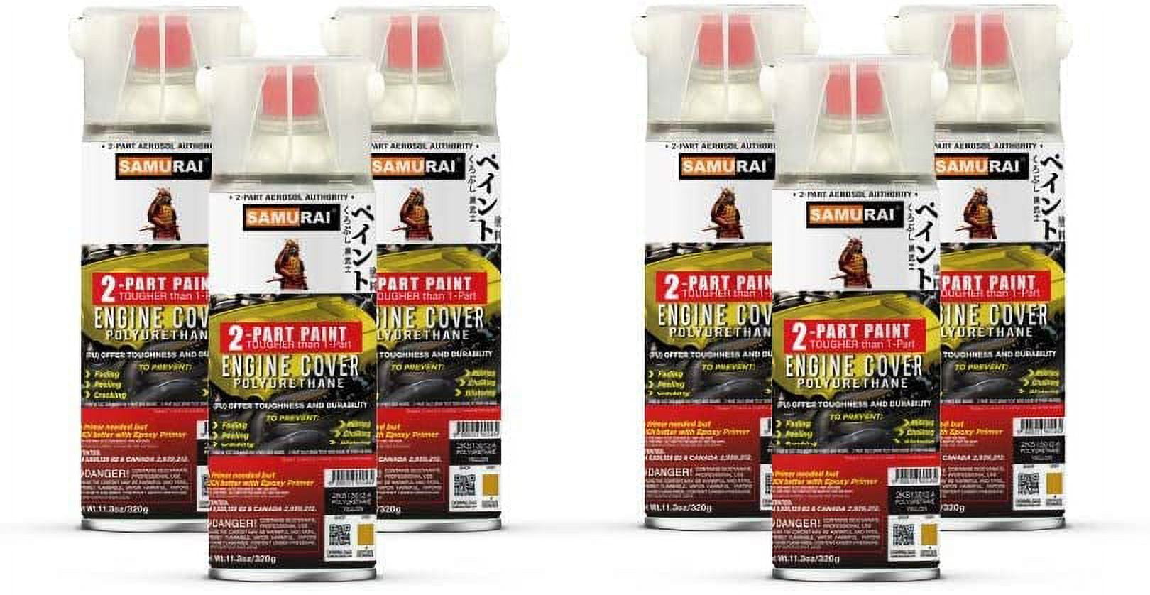 Samurai 2-Part Polyurethane Spray Paint for Car Engine Cover - 11.3 ...