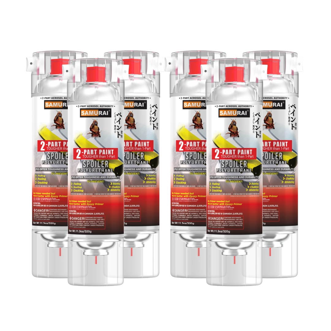 Samurai 2-Part Polyurethane Spray Paint for Car Spoiler - 11.3 Ounce UV ...