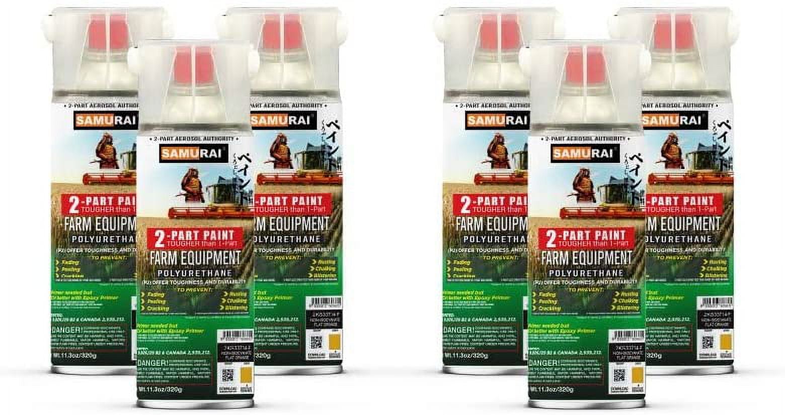 Samurai 2-Part Polyurethane Spray Paint for Farm Equipment - 11.3 Ounce ...