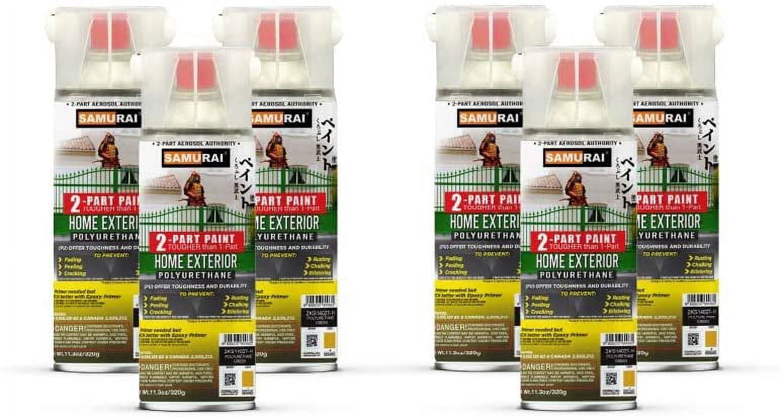 Samurai 2-Part Polyurethane Spray Paint for Home Exterior - 11.3 Ounce ...