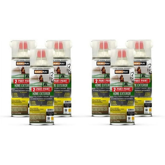Samurai 2-Part Polyurethane Spray Paint for Home Exterior - 11.3 Ounce ...