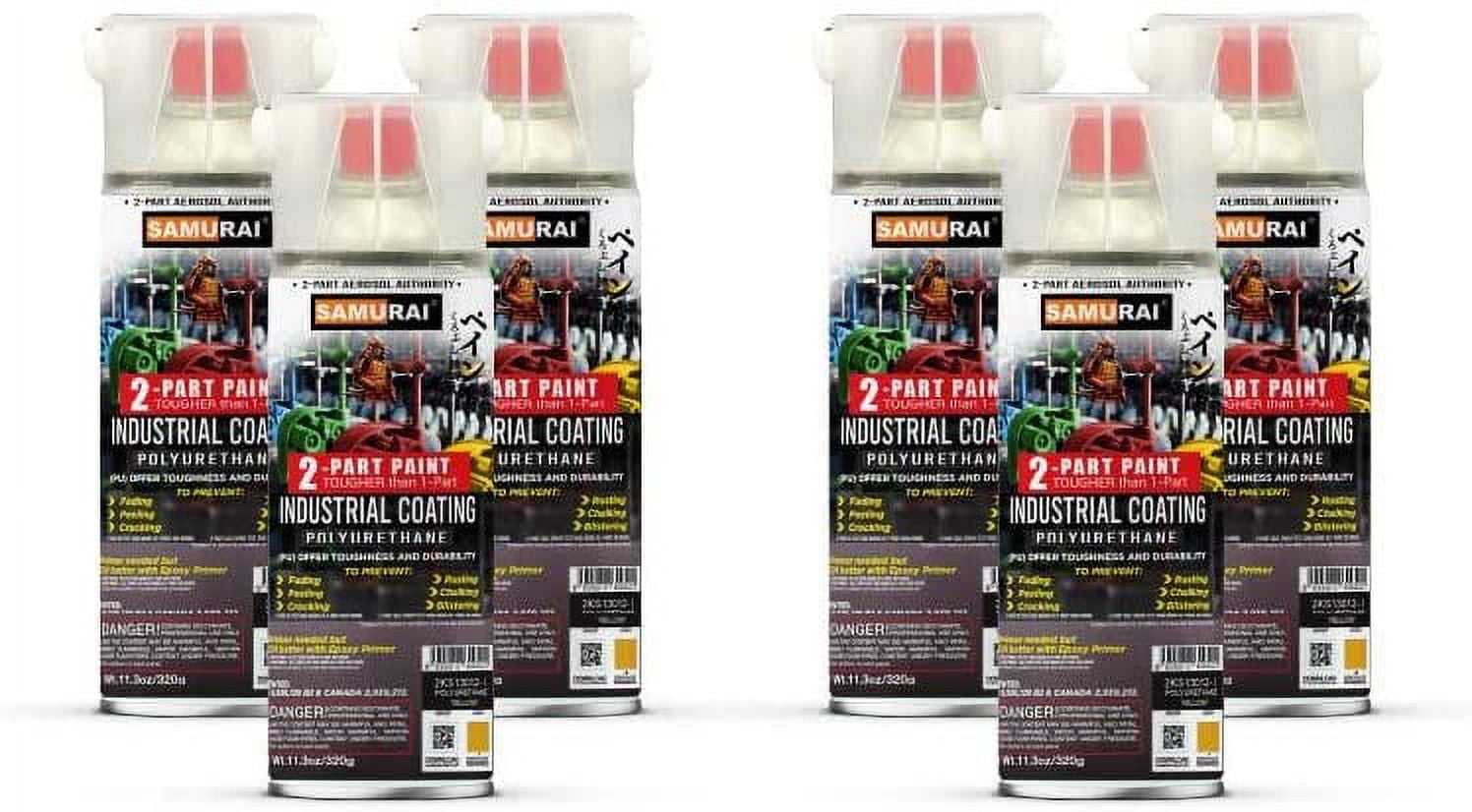Samurai 2-Part Polyurethane Spray Paint for Industrial - 11.3 Ounce UV ...