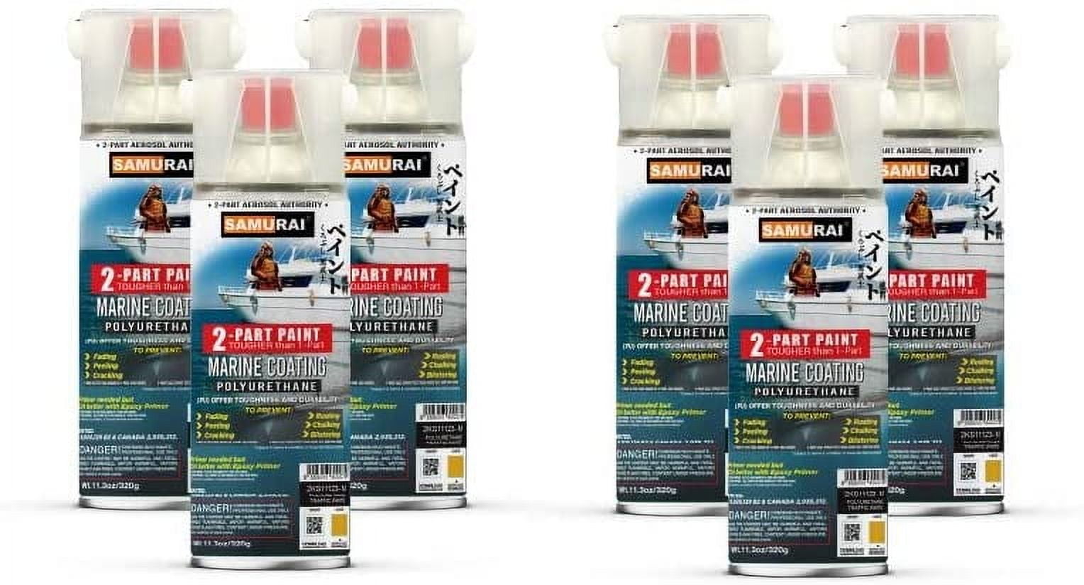 Samurai 2-Part Polyurethane Spray Paint for Marine - 11.3 Ounce UV ...