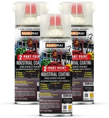 Samurai 2-Part Polyurethane Spray Paint for Industrial - 11.3 Ounce UV ...