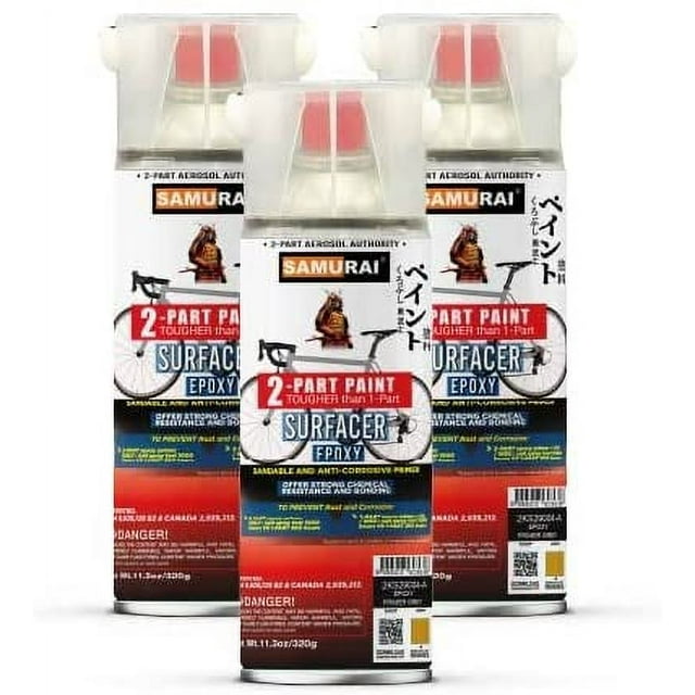 Samurai 2-Part Spray Paint Epoxy Primer for Bike Surfacer (Metal Primer ...