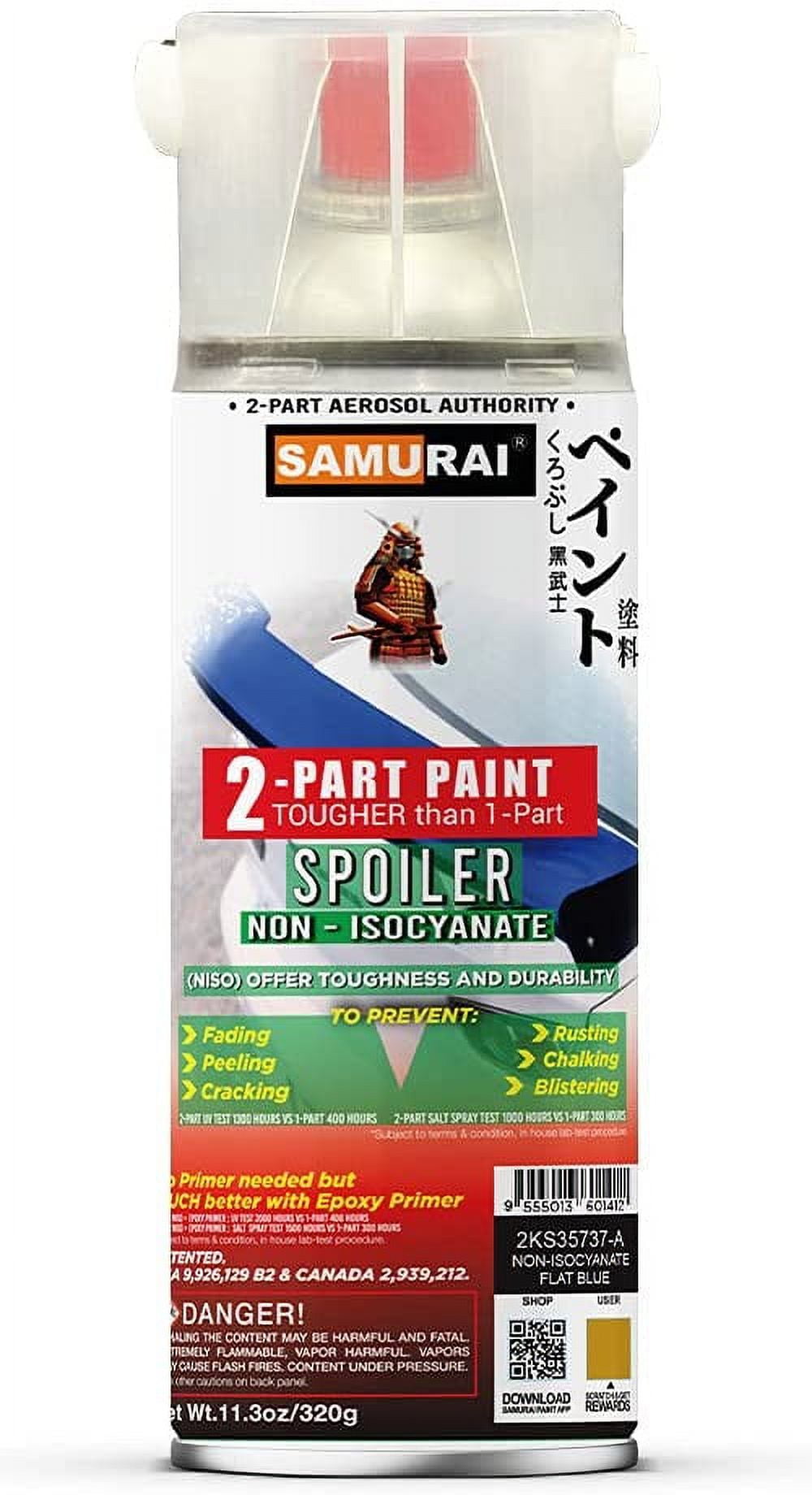 Samurai 2-Part Spray Paint for Car Spoiler - NISO (Non-Isocyanate ...