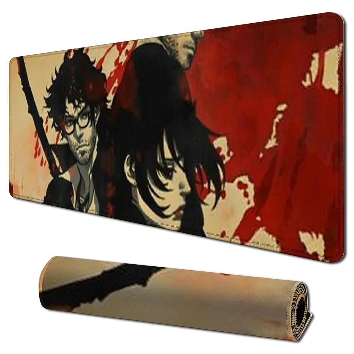 Samurai Anime Champloo Mousepad Ultra Thick Rubber Large Gaming Mouse ...