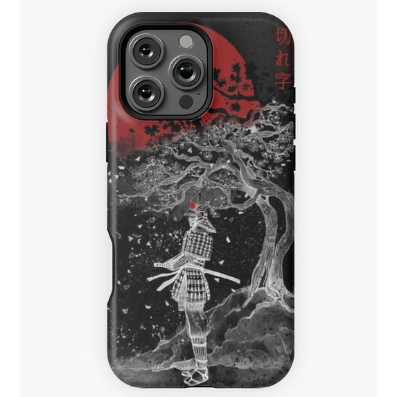 Samurai Blood Moon Japanese GA1169 Phone Case for iPhone 11 to 17 Pro ...