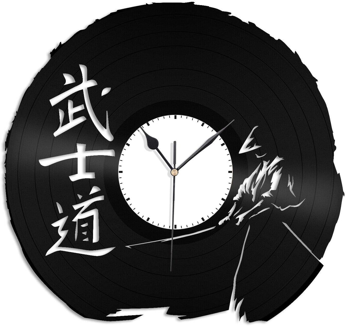 Samurai Bushido Vinyl Wall Clock,Vinyl Record Clock Wall Art Unique ...