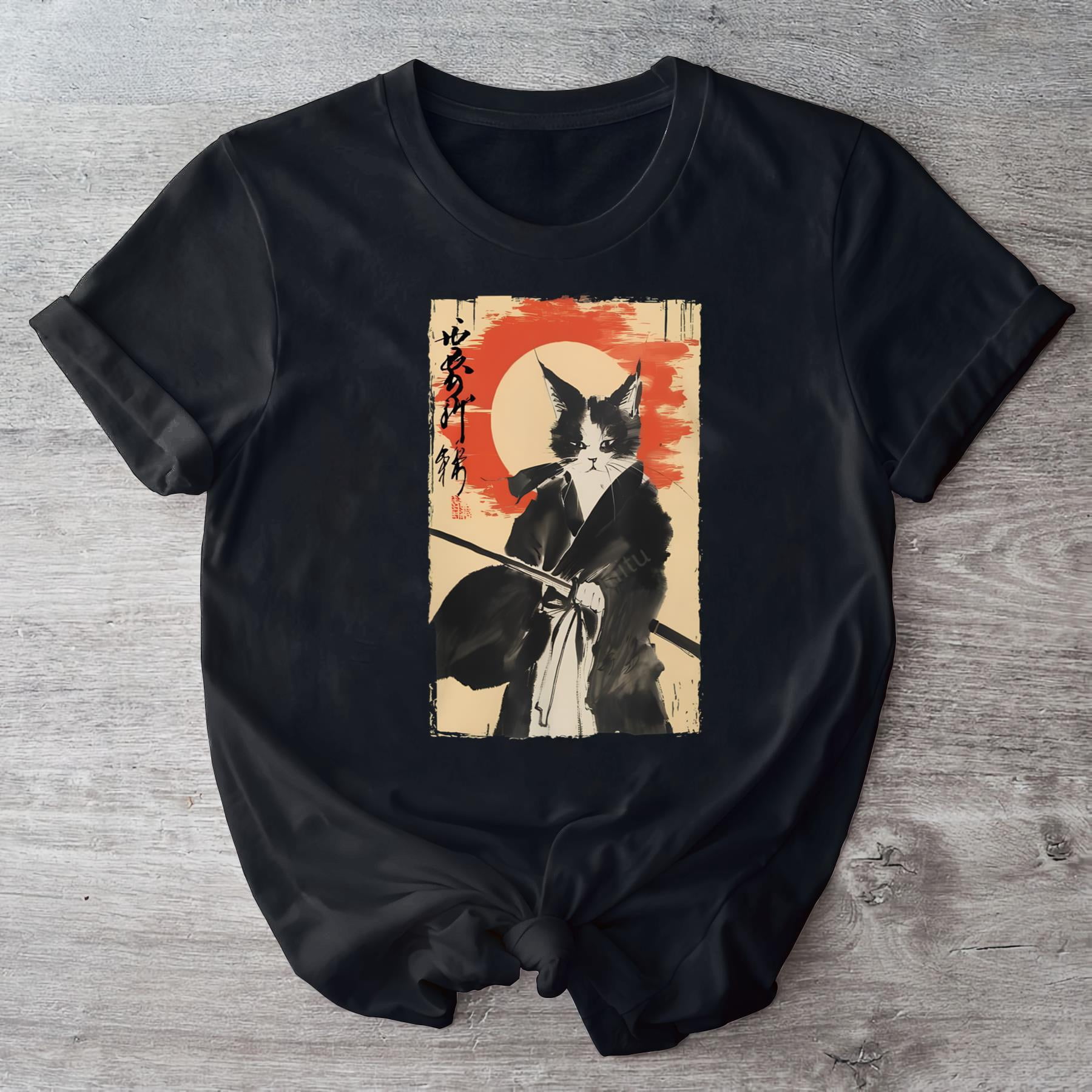 Samurai Cat Ukiyo-e Warrior Japanese Art Vintage Cat-TH43462 - Walmart.com