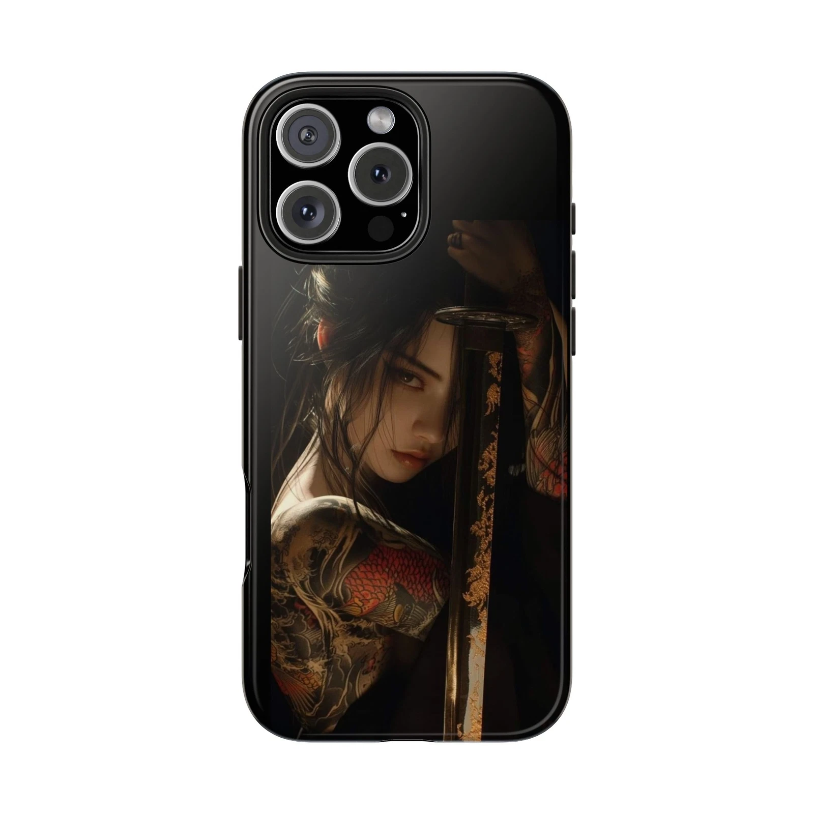 Samurai Female Warrior in Battle Armor Artwork Phone Case for iPhone 11 ...