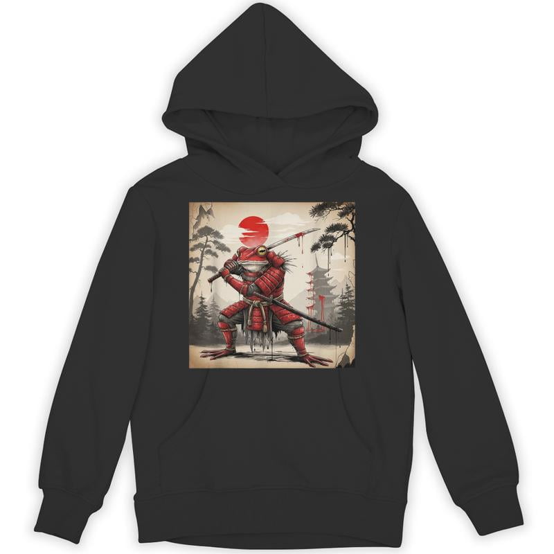 Samurai Frog Warrior Funny Dark Japanese Mythology Amphibian Animal Art ...