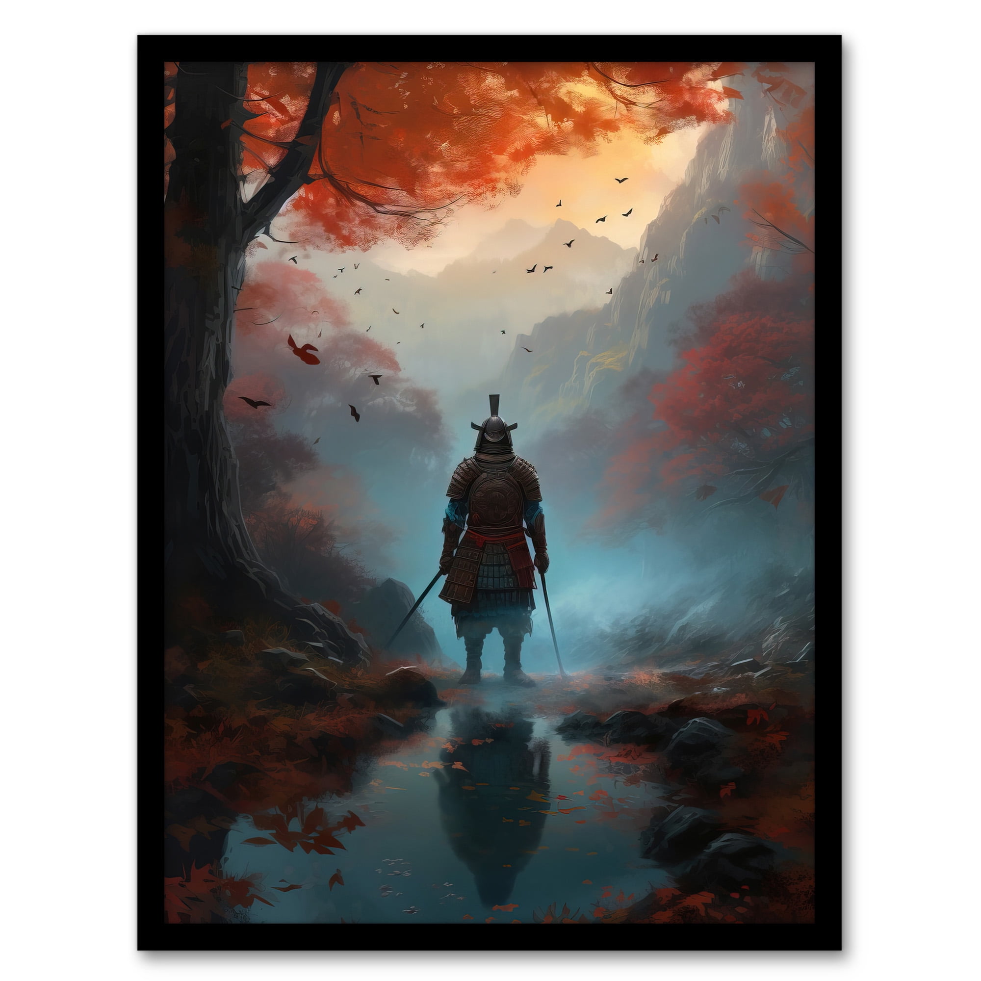 Samurai Guardian Concept Painting Mythical Kingdom Warrior in O-yoroi ...