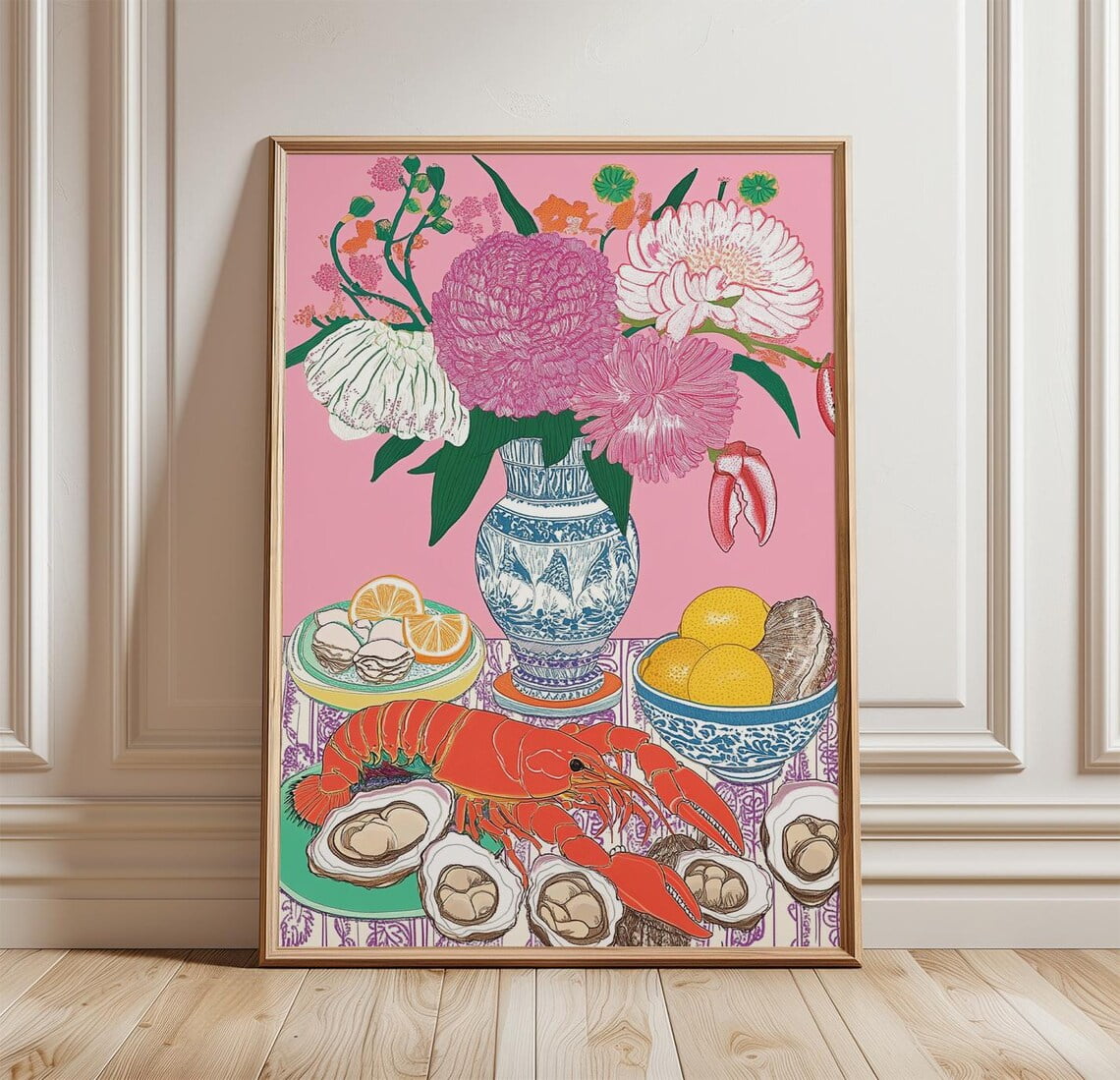 Samurai Helmet Japanese Warrior Cherry Blossom Vintage Style Wall Art ...