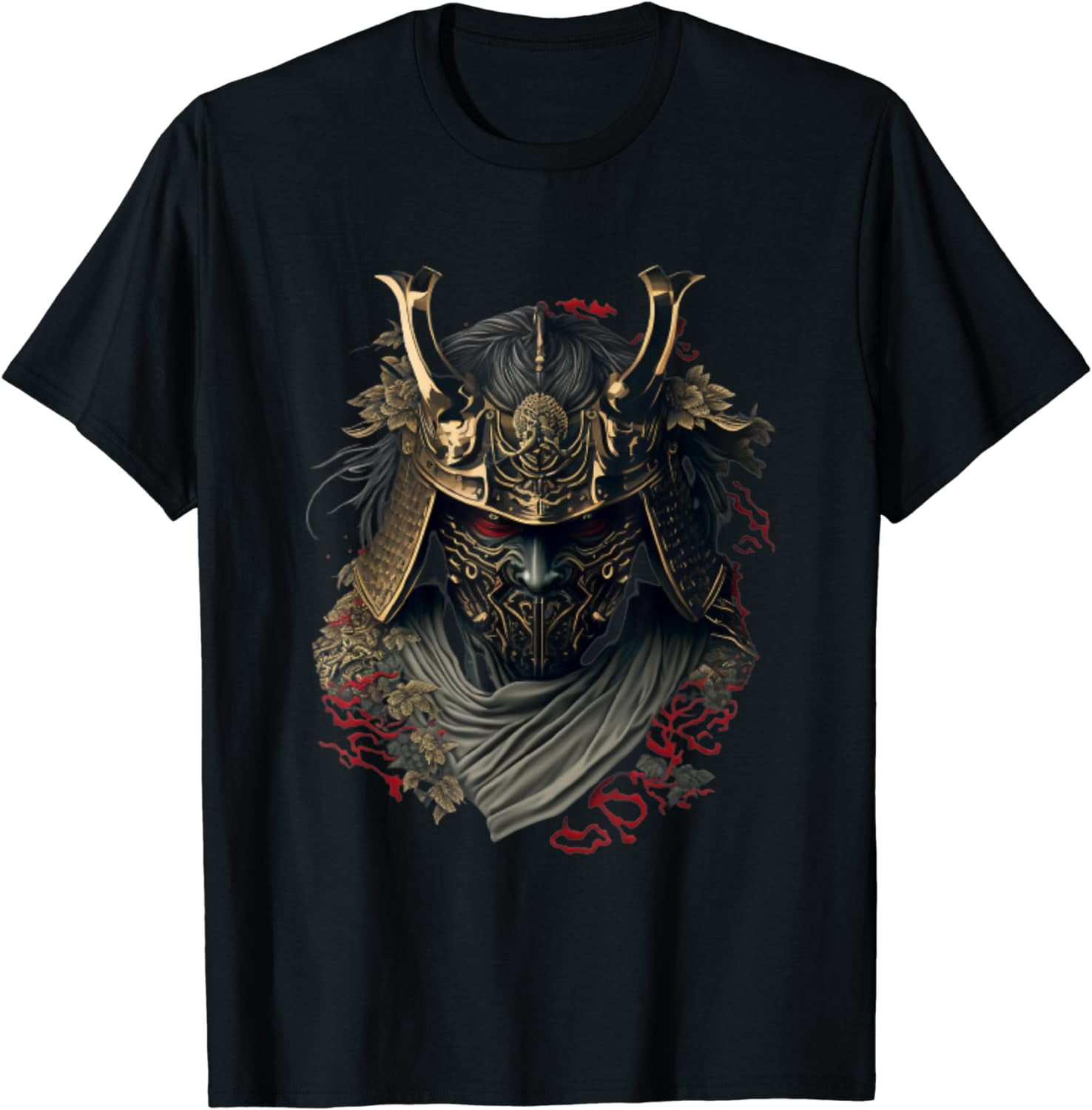 Samurai Helmet Warrior Bushido Oni Mask Japanese Culture T Shirt