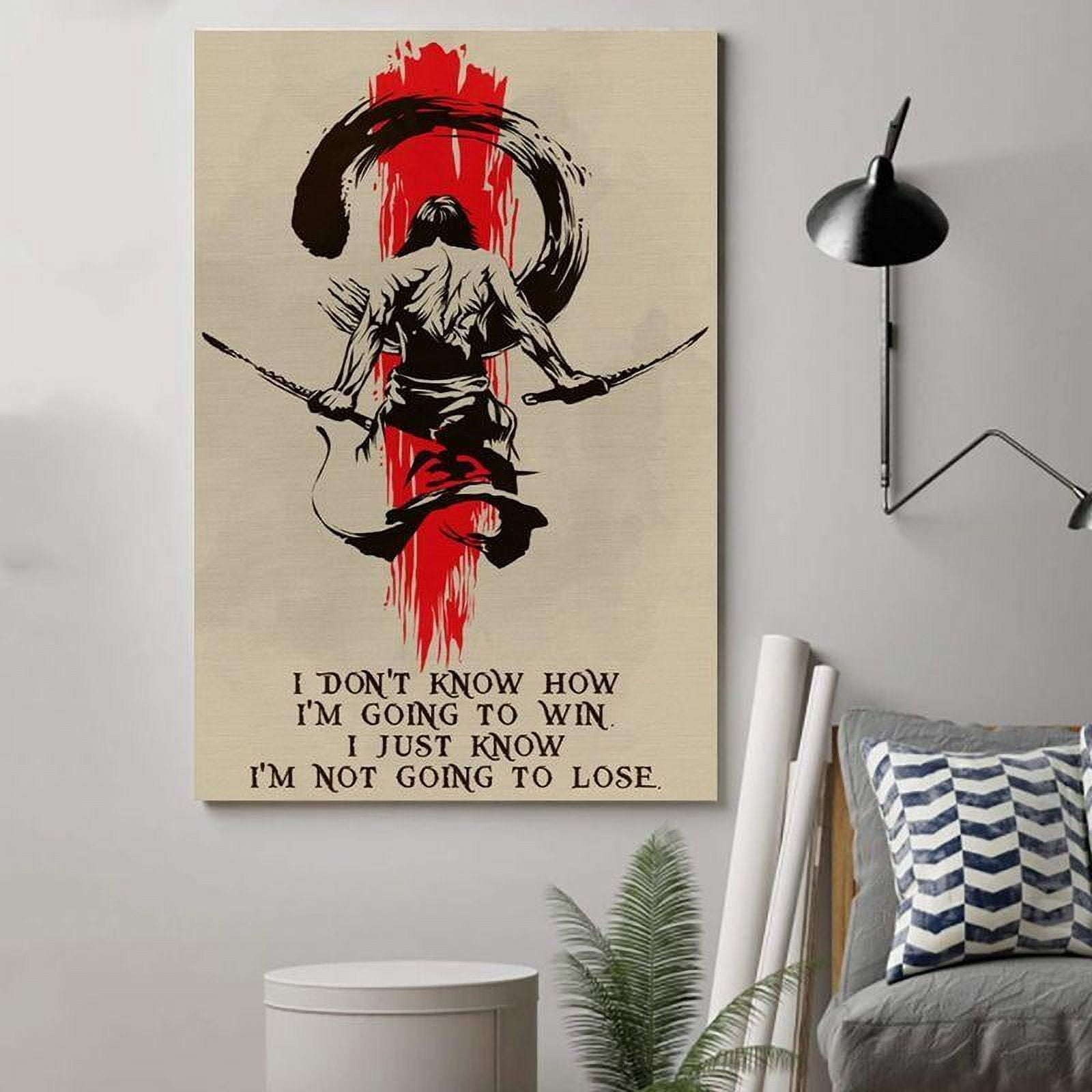 Samurai I'M Going To Win Great Satin Poster Wall Art Decor 11 x 17 Inch ...