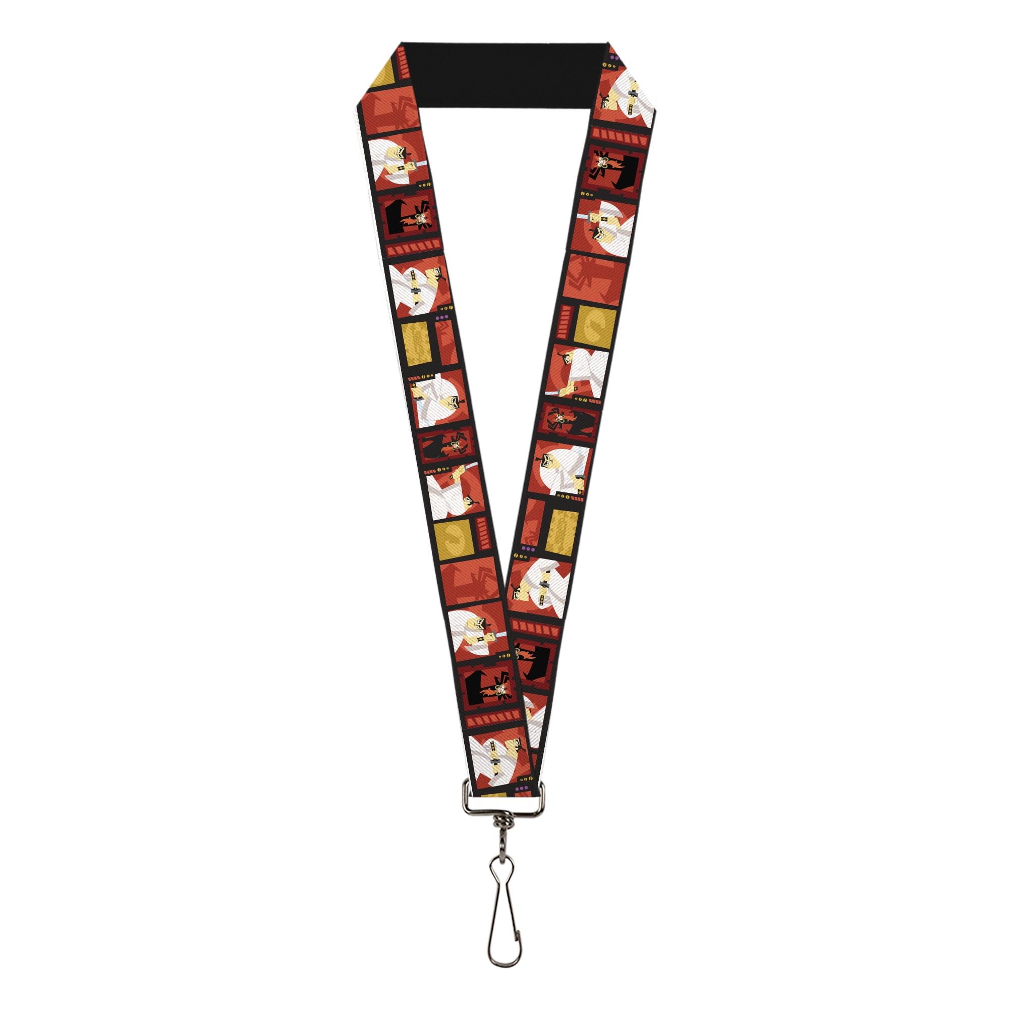 Samurai Jack Lanyard, Samurai Jack Action Pose and Icons Blocks Reds ...