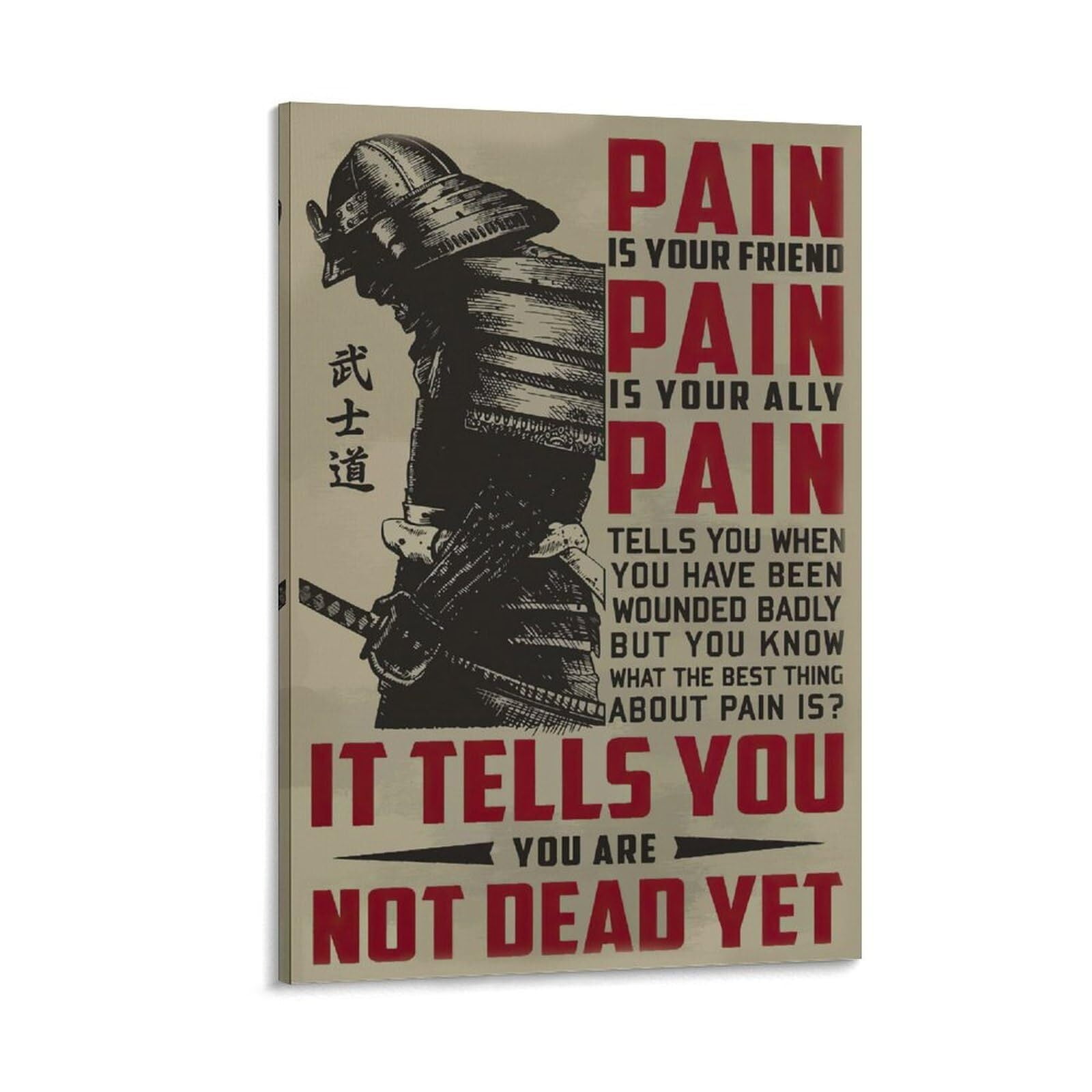 Samurai Japan Quote Poster Motivational Posters Office Decor Canvas ...