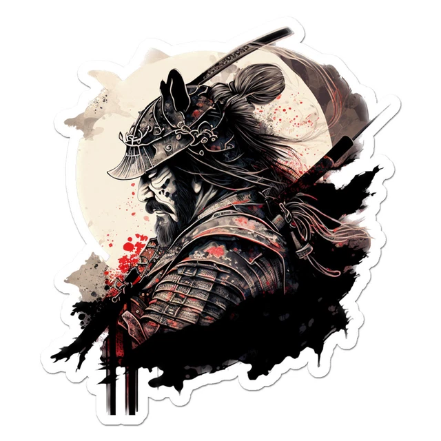 Samurai Japan Warrior Sticker Phone Decal Water Bottle Stickers Car ...