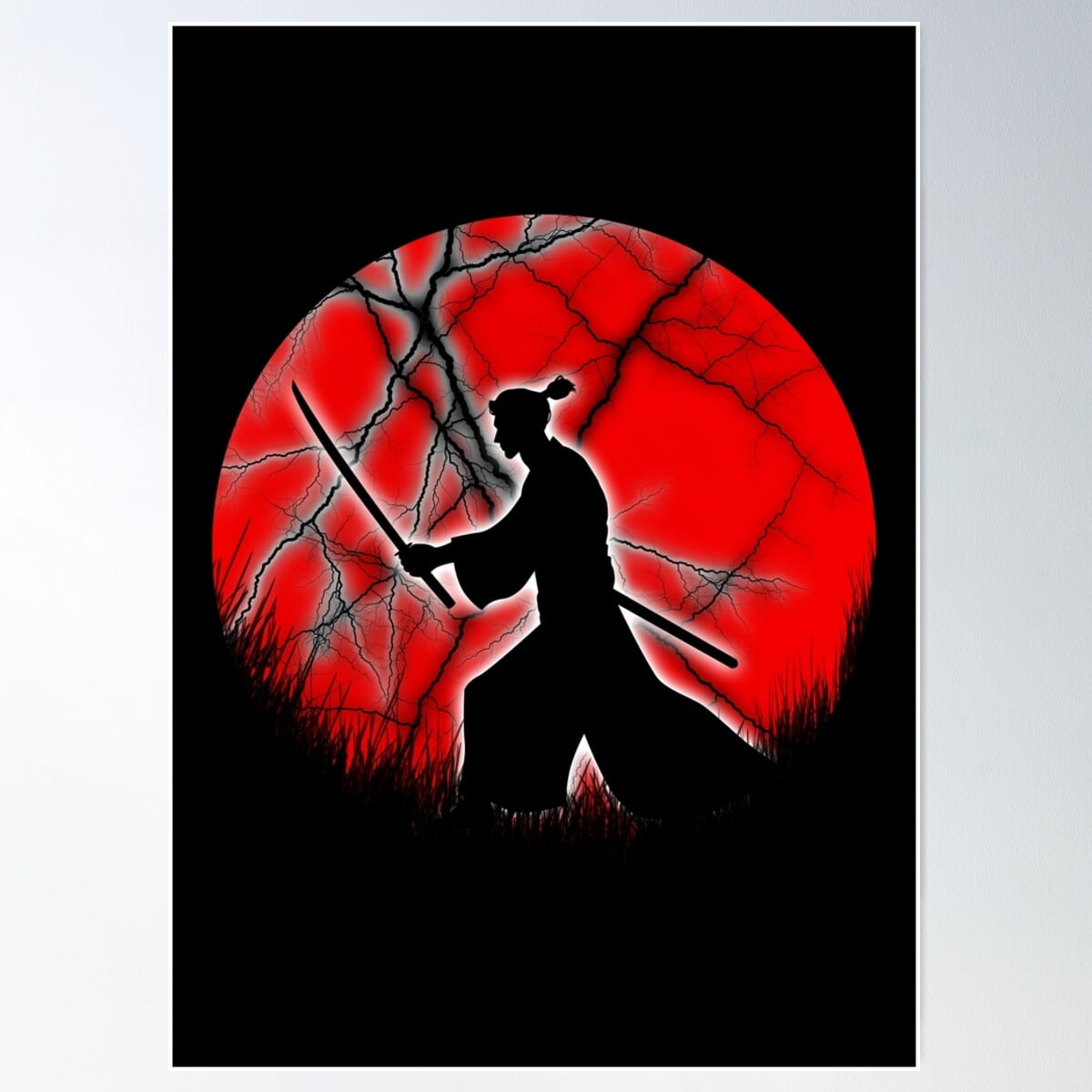Samurai Japanese Art Poster Wall Art, Modern Wall Decor For Living Room ...