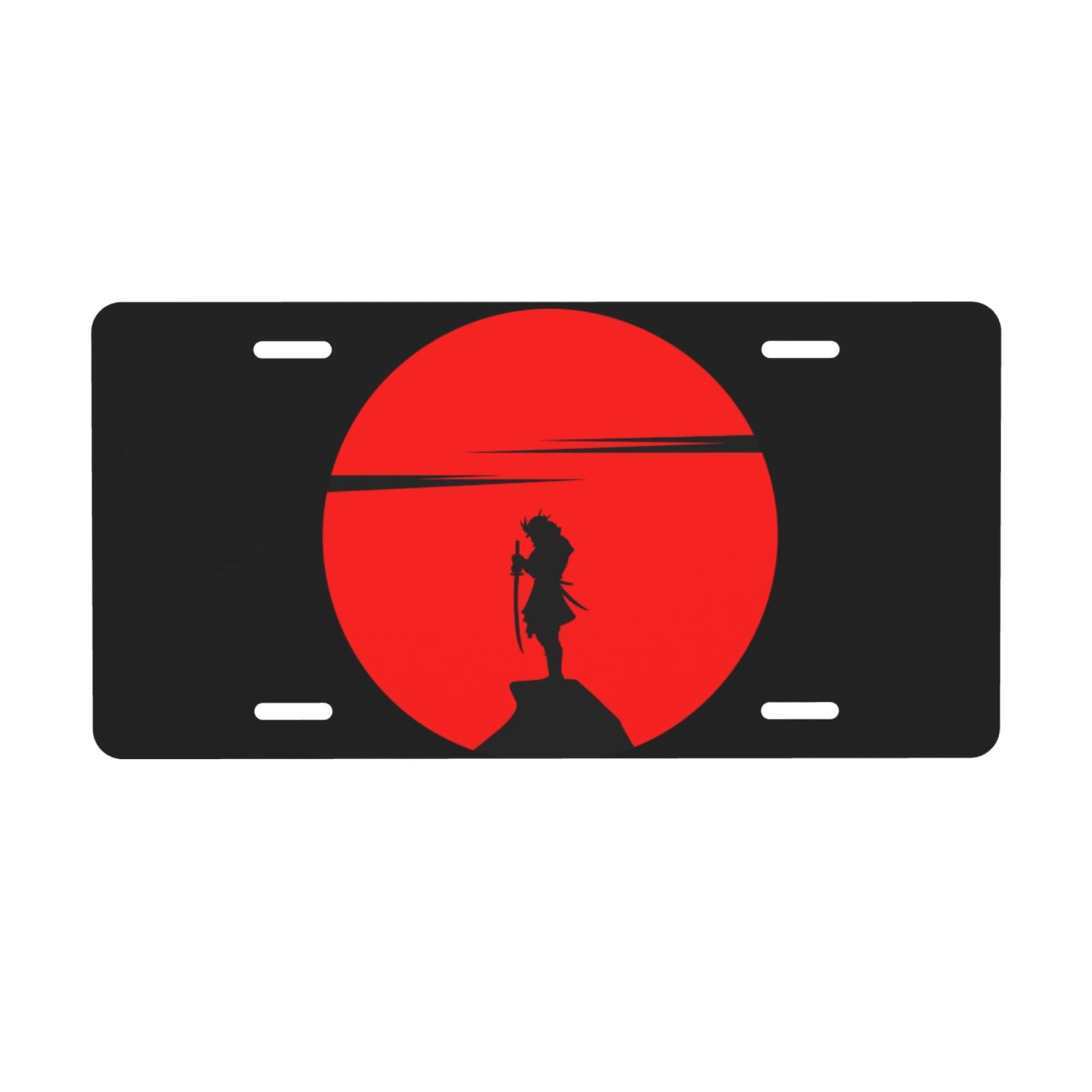Samurai Katana Warrior Sun License Plate Front Metal Car Plate 6×12 ...