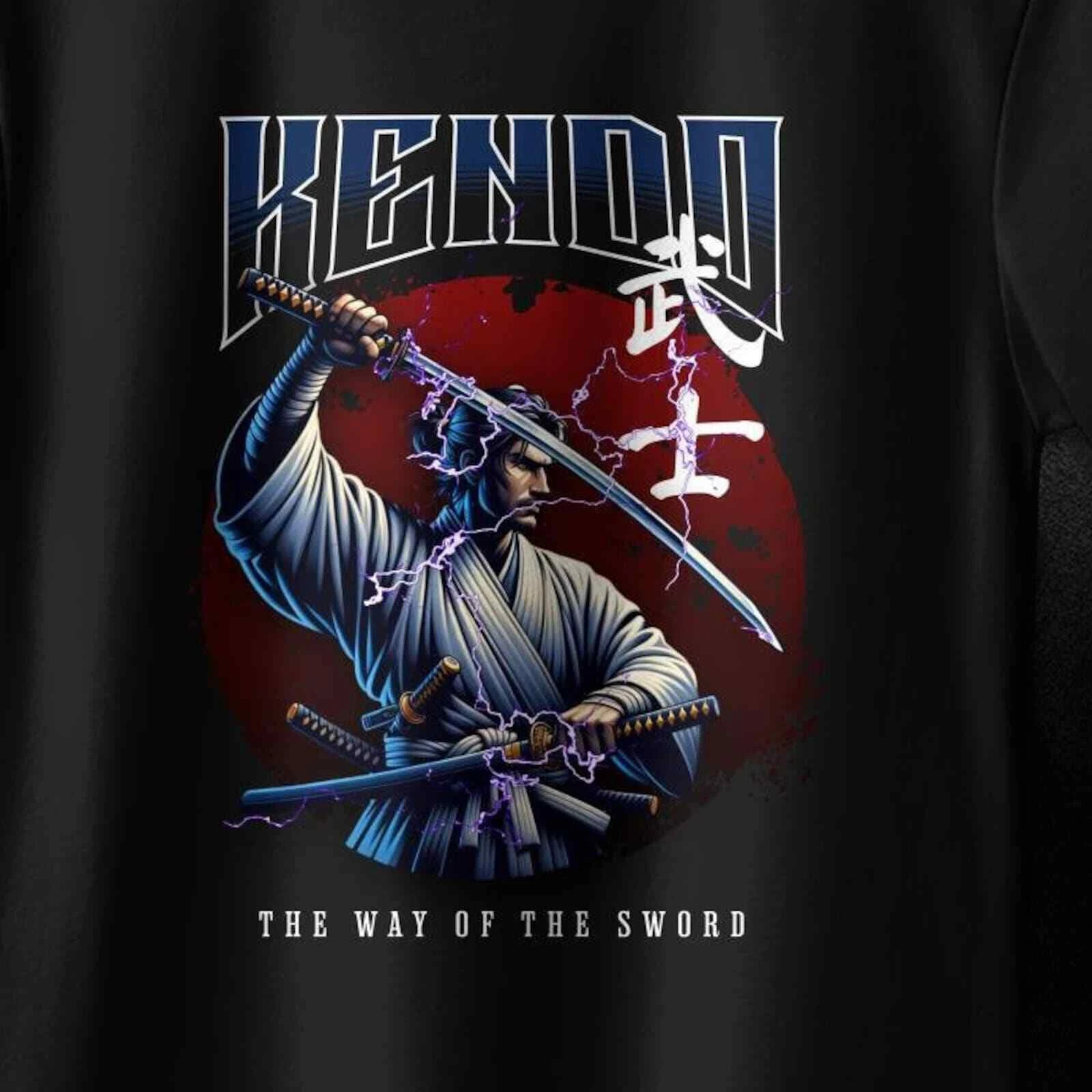 Samurai Kenjutsu Graphic Tee, Retro Style Warrior T-Shirt, Japanese ...