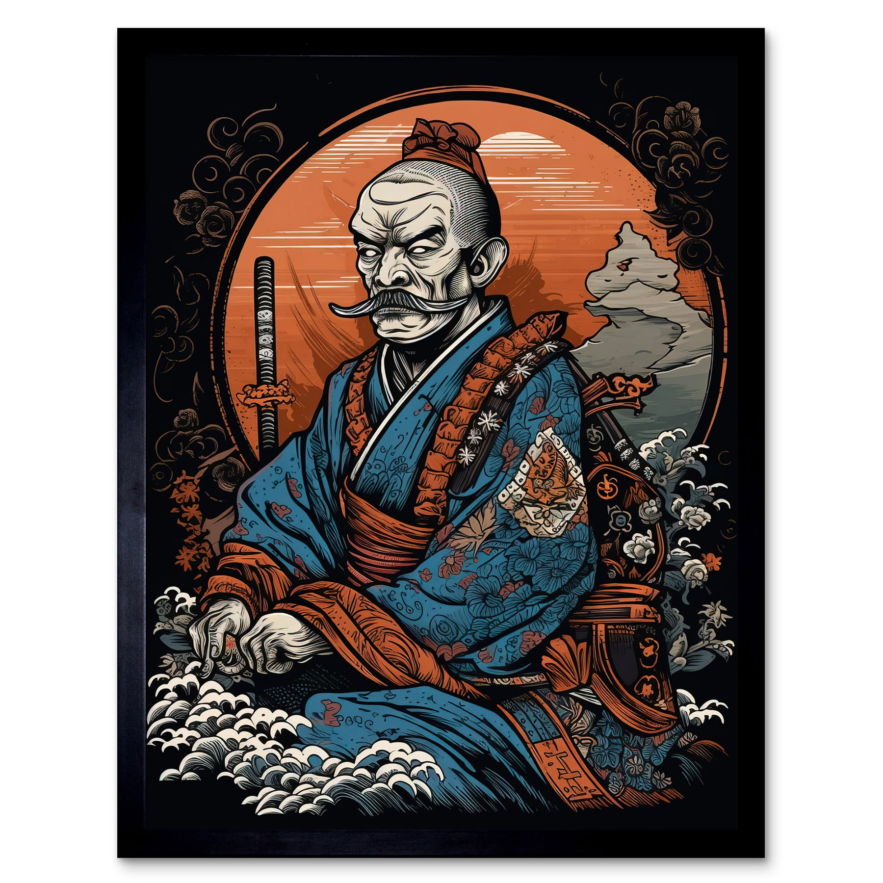 Samurai Master Old School USA Tattoo Ink Body Art Rockabilly Americana ...