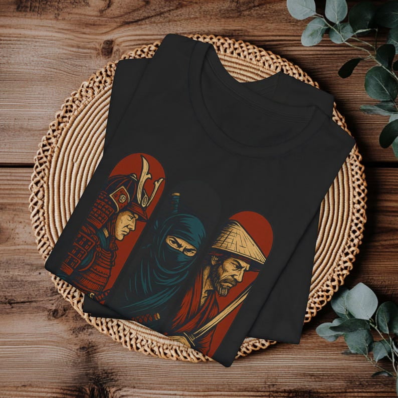 Samurai Ninja Ronin Shirt – Feudal Japanese Swordfighter Warrior Tee ...