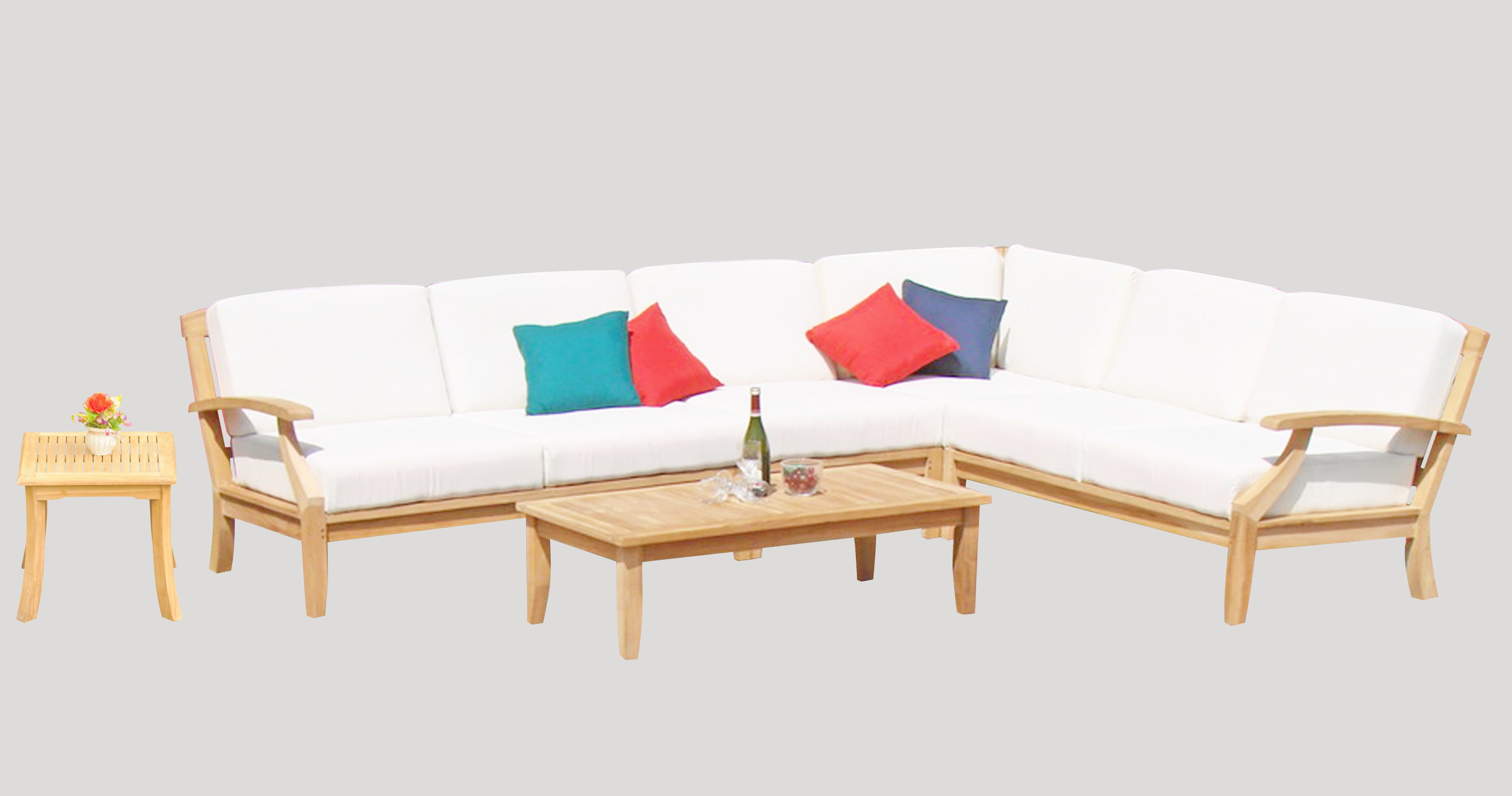 Samurai Sectional 6 Pc Sofa Set: 2 Sofas(Left & Right), Corner Piece ...