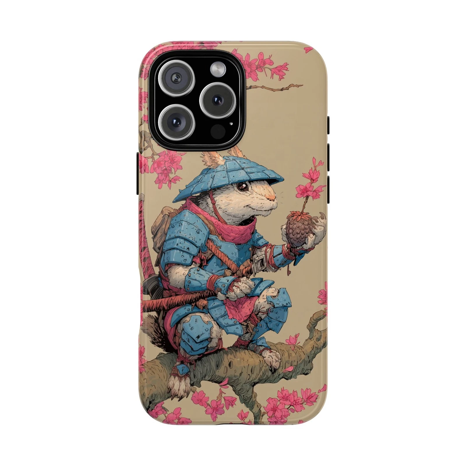 Samurai Squirrel Cherry Blossom Art Case for iPhone 17 through 11 Pro ...