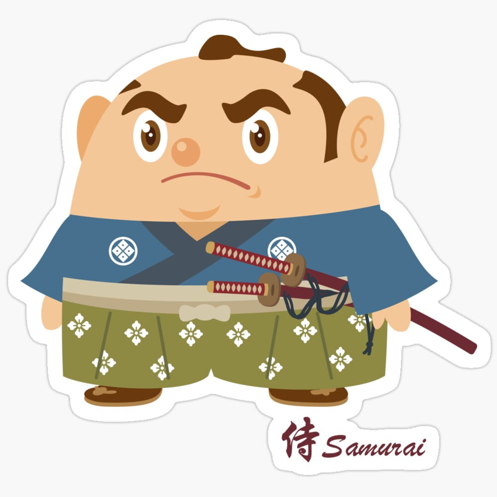 Samurai Sticker Phone Decal Water Bottle Stickers Car Decals, Laptop ...