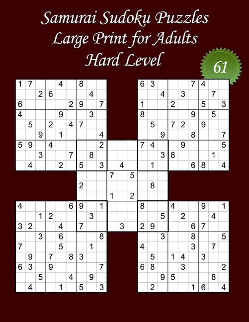 Samurai Sudoku - Hard Level: Samurai Sudoku Puzzles - Large Print for ...