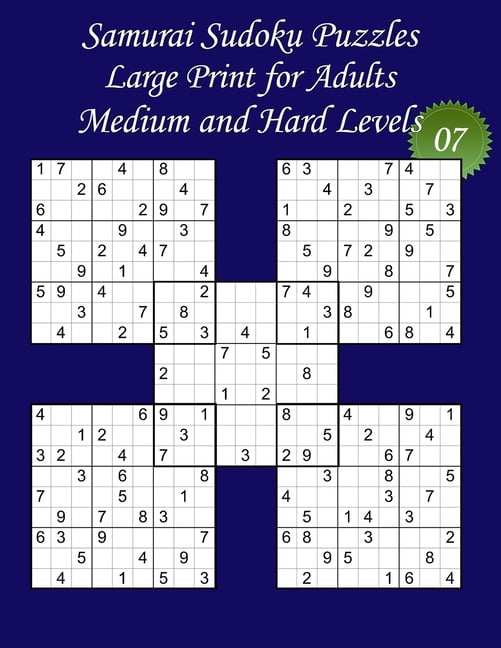 Samurai Sudoku - Medium & Hard Levels: Samurai Sudoku Puzzles - Large ...
