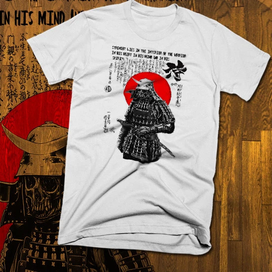 Samurai T-shirt, Ronin Japanese Bushido Code Kanji Retro All sizes ...